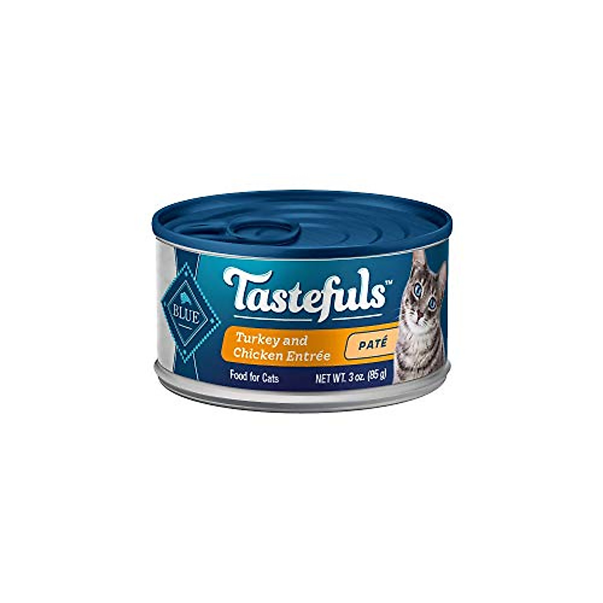 Blue Buffalo Tastefuls Wet Cat Food Paté, Made with Natural Ingredients, Turkey and Chicken Entrée, 3-oz Cans (24 Count)