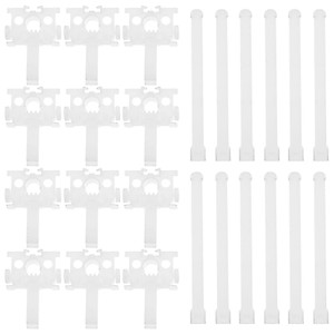 Uonlytech 12 Sets Vertical Blind Repair Carrier Repair Bracket Vertical Blinds Repair Kit Vertical Blind Replacement Replacement Clip Slat Sets White