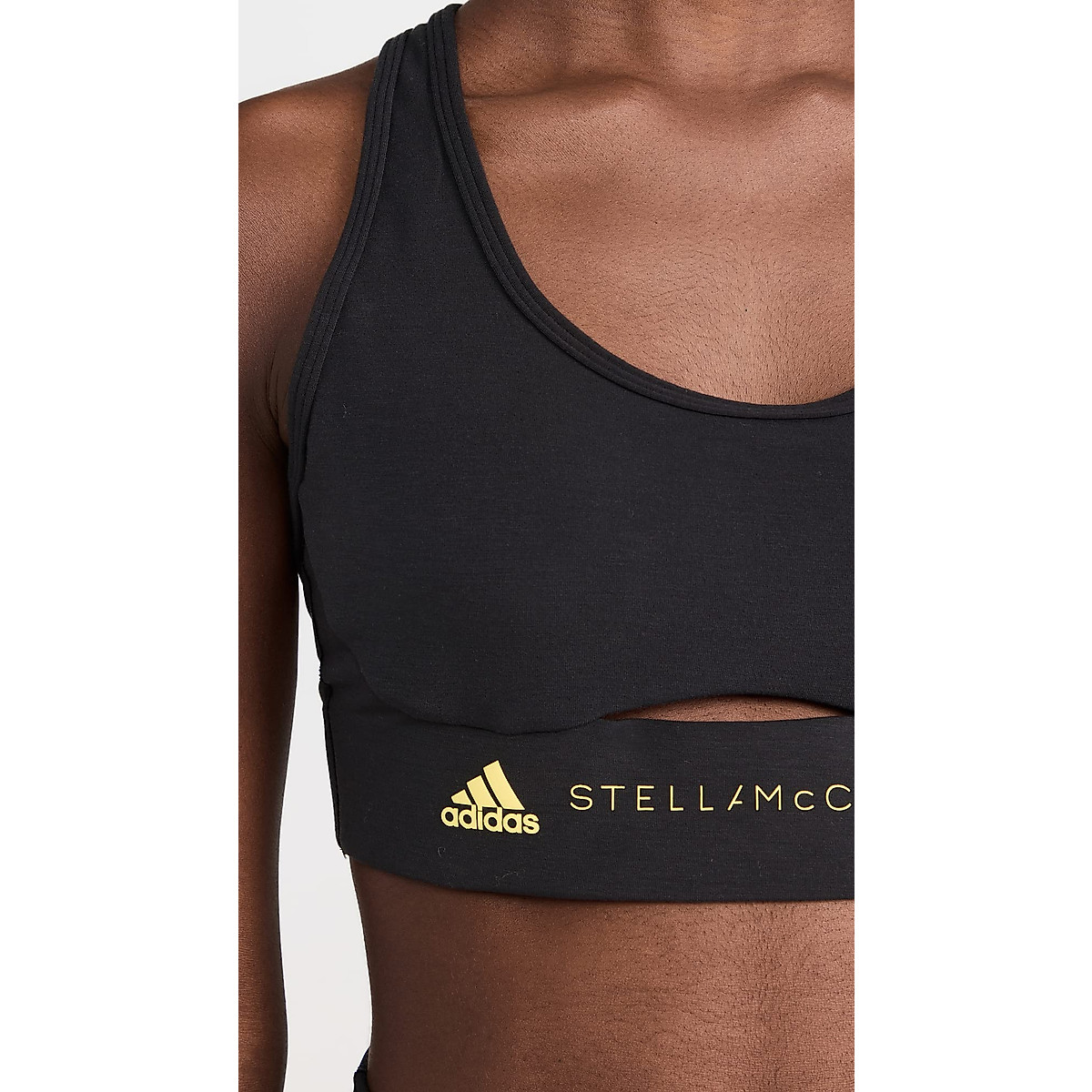 adidas by Stella McCartney Women's TrueStrength Yoga Medium Support Bra, Black, XS