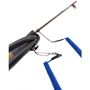SPEARFISHING WORLD Speargun Coil Shooting Shock Line Retriever with Stainless Steel Swivel Snap Clips 15 feet