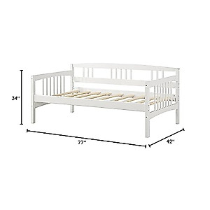 DHP Kayden Daybed Solid Wood, Twin, White