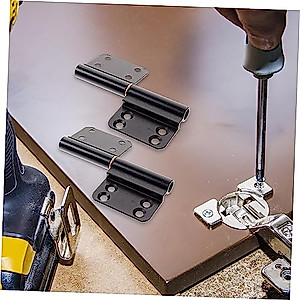 Hinges 4pcs Door Hinge Black Cabinet Hinges Black Hinges Exterior Barn Hinge for Door Interior Replacement Residential Door Hinge Metal Door Hinge Door Hinge Black