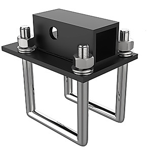 OxGord RV Hitch - 2" Receiver Adapter Fits 4-4.5" Bumper Beam - Trailer Accessories Best for Mounting Bike Racks & Cargo Carriers