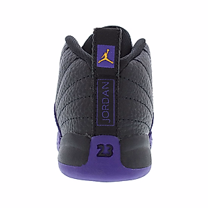 Jordan Baby Boy's 12 Retro (Infant/Toddler) Black/Field Purple/Metallic Gold/Taxi 8 Toddler M