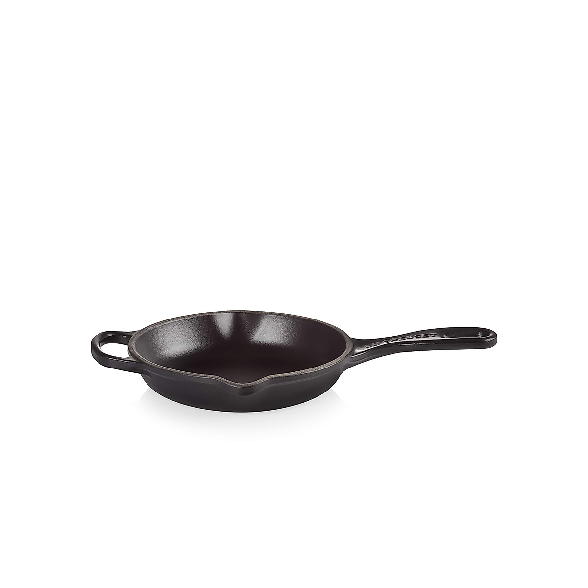 Le Creuset Enameled Cast Iron Signature Iron Handle Skillet, 6.33" (1/2 qt.), Licorice