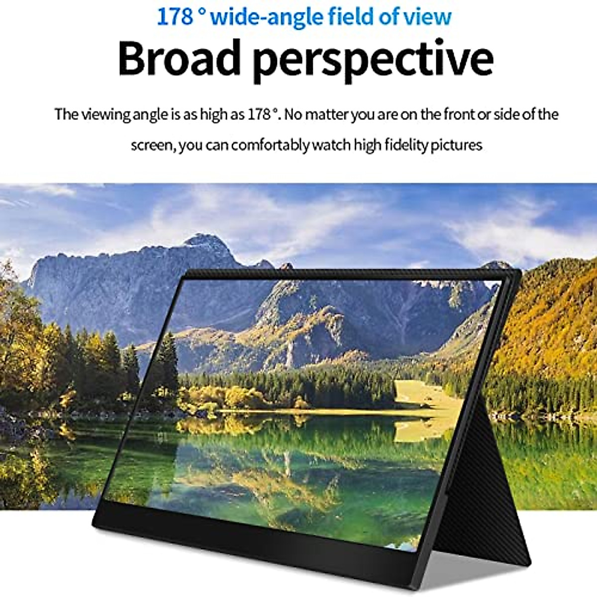 TOPINCN FHD Computer Display, IPS Portable Monitor Dual Speakers 16:9 Widescreen HDR Technology 14in 1920x1080 Resolution with Magnetic Cover for Laptop (US Plug)