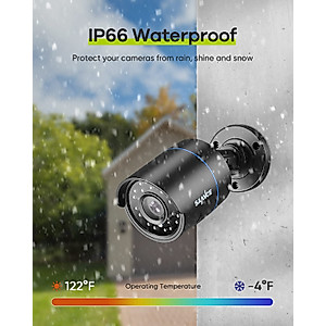 SANNCE 1080P Security Camera AHD/TVI/CVI/CVBS 4-in-1 CCTV Camera IP66 Weatherproof Analog CCTV Surveillance Bullet Camera Indoor Outdoor, 100ft Night Vision, No Power Supply and Cable, Only A Camera