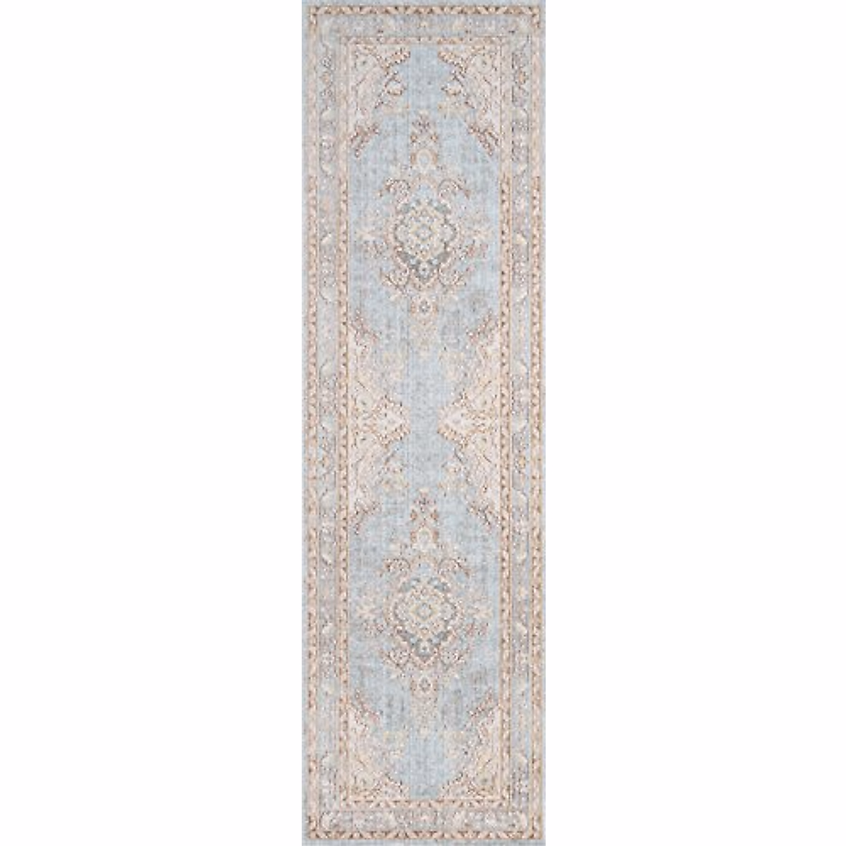 Momeni Rugs Isabella Traditional Medallion Flat Weave Area Rug, 9'3" X 11'10", Blue