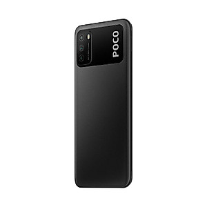Xiaomi POCO M3 Smartphone, 4 GB + 128 GB, 6.53 "FHD + Ampio 1080P FHD + Display 51 MP, Tripla Fotocamera, 6000mAh Batteria, Doppi Altoparlanti, Jack per Cuffie da 3.5 mm, Nero (Power Black)