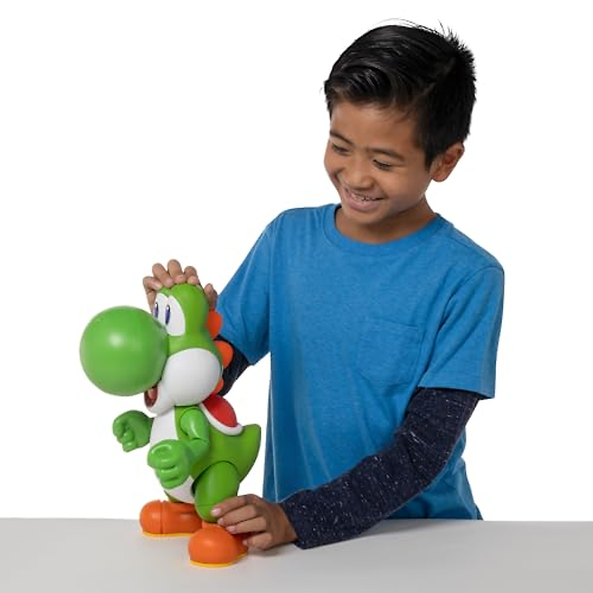 Super Mario Let's Go, Yoshi! 12-Inch-Tall Interactive Action Figure with 20+ Iconic Sounds & Music - Officially Licensed by Nintendo