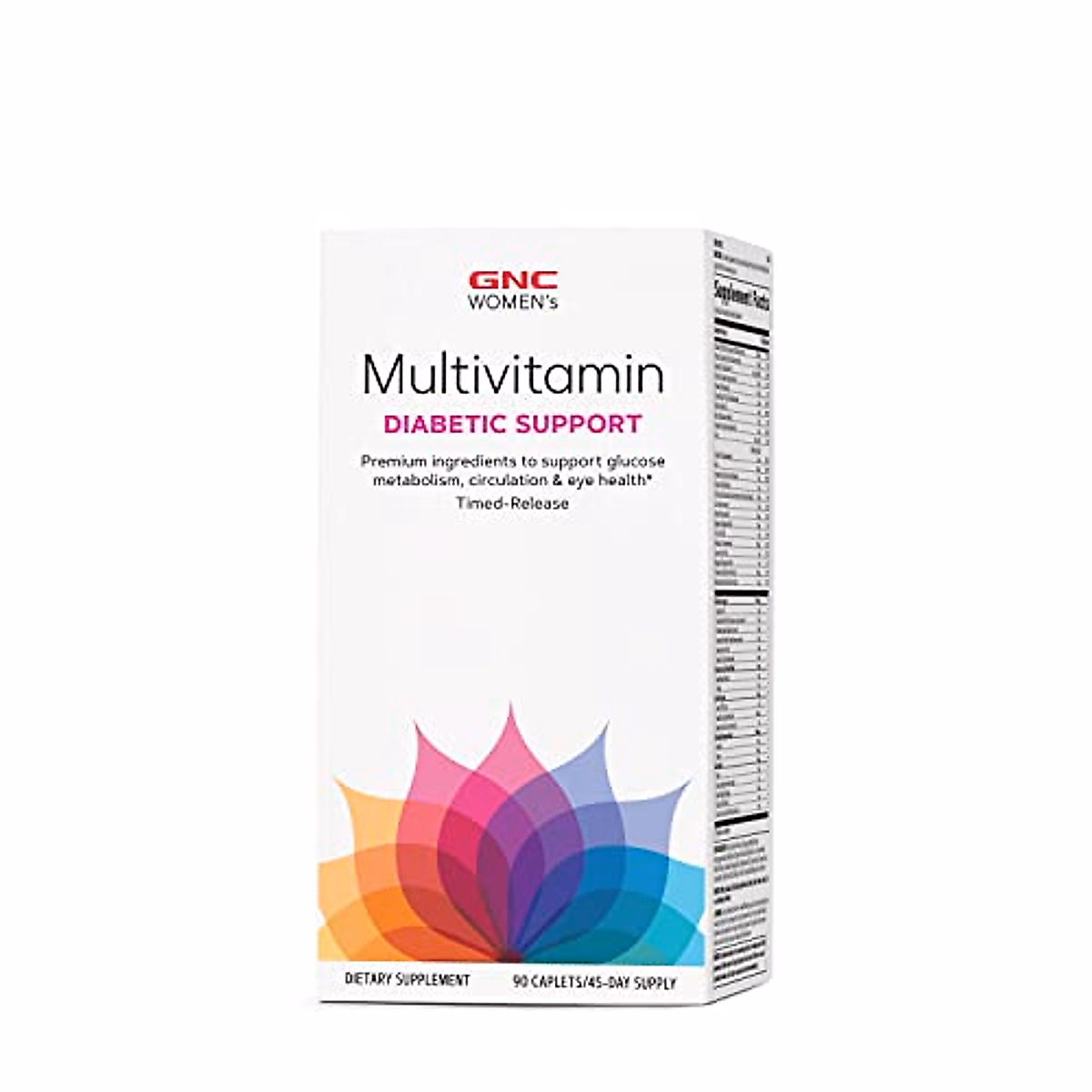 GNC Women's Diabetic Support Multivitamin | Maintain Healthy Blood Sugar Levels Plus Targeted Eye, Nerve and Cardiovascular Function | Daily Vitamin Supplement | 90 Caplets