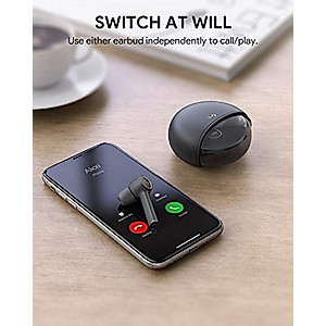 Aipower T18NC Active Noise Cancelling True Wireless Earbuds Bluetooth 5.0, in-Ear Headphones with Charging Case and Touch Control, 24H Playtime, Hi-Fi Sound Quality