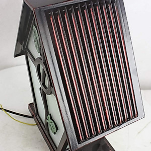 MODEBHD European Traditional Victorian Glass Lantern Waterproof Outdoor Column Pillar Lamp E27 Fence Park Villa Parking Gate Gazebo Column Post Light Aluminum Rainproof Table Lights