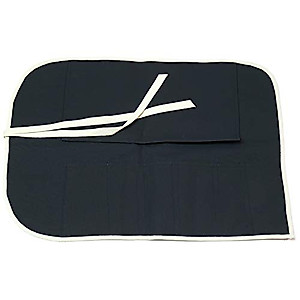 Yoshihiro Cotton Knife Pouch/bag Japanese Sushi Chef Knife Accessories (6 Slots) (Dark Navy)