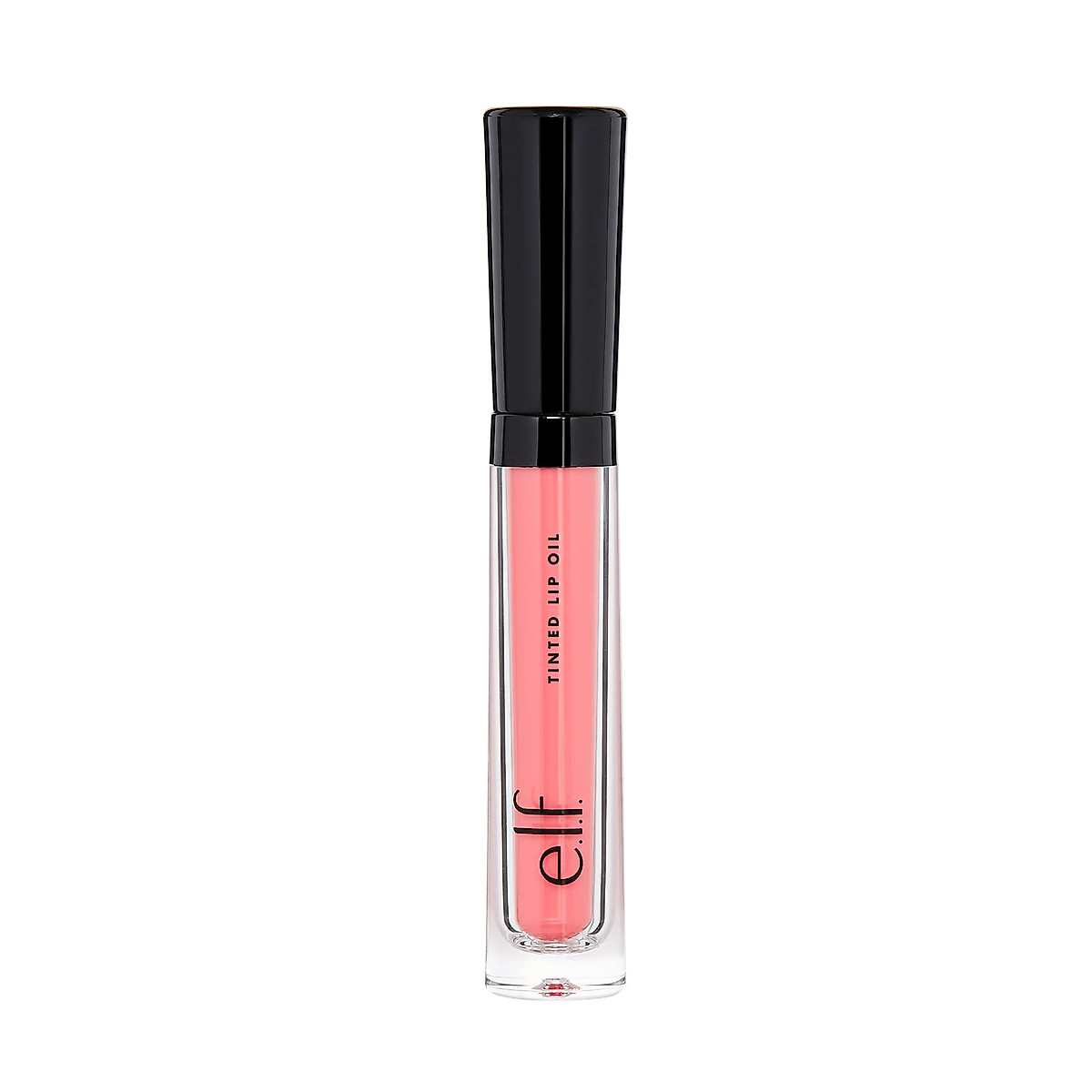 e.l.f. Cosmetics Tinted Lip Oil, Long Lasting & Sheer Coverage, Non-Sticky, Hydrates, Adds Shine, Infused with Jojoba, Apricot & Vitamin E, Coral Kiss, 0.1 Oz
