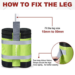 ABCCANOPY Canopy Sandbags for Instant Shelters, 140lb(Green)