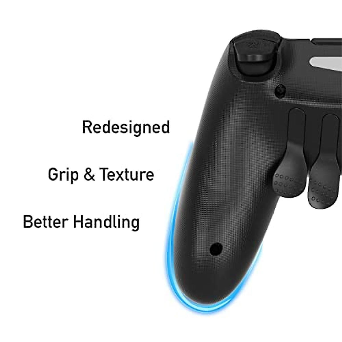 Sonicon Wireless Elite Controller w/ 4 Remappable Back Paddles, Customized Modded Gaming Controller Compatible for PS4, PC, Switch, Raspberry Pi Retropie Emulators