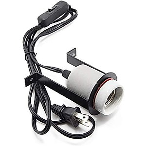iRuiZhe Reptile Ceramic Heat Lamp Holder Pet Heater Bracket for Heat Lamp Bulb(Lamp Bulb Not Included)