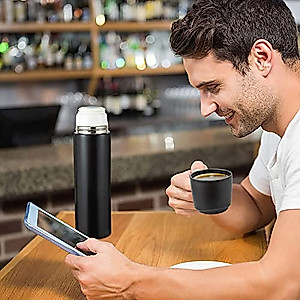 Stainless Steel Water Bottle-Insulated Vacuum Coffee Cup with Leakproof Lid & Cup,Double Walled Flask Cup,Sport Travel Mug keeps Hot & Cold