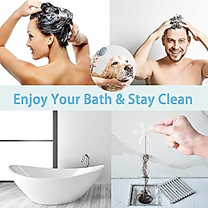 10 Pack Flower Shape Shower Drain Sink Remover Hair Filter Chain Hook - Catcher Strainer Hair Snare for Bathroom, Kitchen, Bathtub