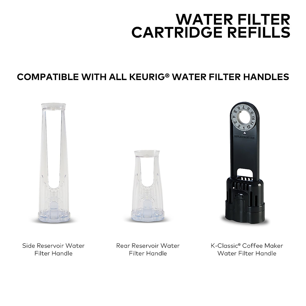 Keurig Water Filter Refill Cartridges, Replacement Water Filter Cartridges, Compatible with 2.0 K-Cup Pod Coffee Makers, 6 Count (Packaging May Vary)