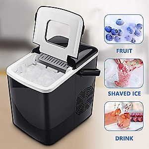 Ice Machine Maker Countertop,Mini Ice Maker,Portable Ice Maker Countertop,Small Ice Maker,Ice Maker 9 Cubes Ready in 9 min with 2 Optional Ice Cube Sizes,2-7 Days delivery Shipped from US Warehouse