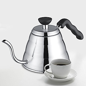 Ikunde Stainless Steel Hand Drip Pot Coffee & Tea Kettle with Gooseneck shaped Spout