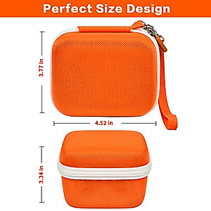 Case Compatible with Yoto Mini – Kids Portable Screen-Free Bluetooth Travel Speaker Player, Holder Bag for Mini Music Player, with Mesh Pocket for USB Cable, Audiobook Story Cards- Orange (Box Only)