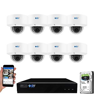 GW Security 16 Channel 12MP NVR 8MP 4K IP PoE Security Camera System with 8 4K 2.7-13.5mm 5X Motorized Zoom 24/7 Day Night Vision Waterproof Microphone AI Dome Camera, Intelligence AI Smart Functions