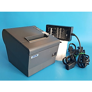 Epson TM-T88IV Model M129H - Dark Gray POS Thermal Receipt Printer USB Port with Epson PS-180 Power Supply & 3 Rolls of Receipt Paper - (Renewed)