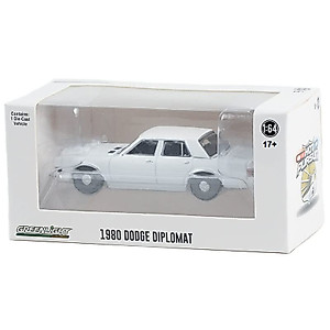 Greenlight 43006-N Hot Pursuit 1980-89 Dodge Diplomat Police White (Hobby Exclusive) 1/64 Scale