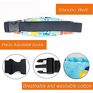 G-Tree 2 Pack Toddler Car Seat Neck Relief and Head Support, Pillow Support Head Band Easy Installation On Most Convertible Seats and Safety to Babies and Kids(Blue,Owls)