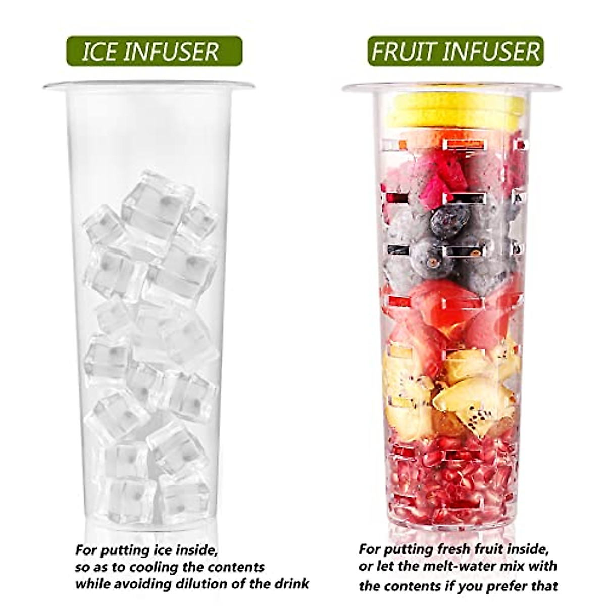 1 Gallon Drink Dispenser with Spigot 18/8 Stainless Steel – Airtight & Leakproof Glass Sun Tea Jar with Anti-Rust Lid, Beverage Dispenser for Parties – Include Ice Cylinder and Fruit Infuser