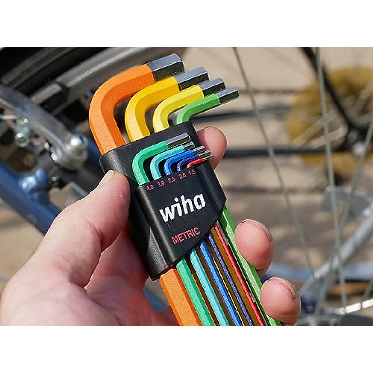 Wiha 9 Piece Ball End Color Coded Hex L-Key Set - Metric