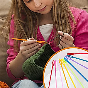 LOVEINUSA 100PCS Plastic Needles for Kids, Large Eye Yarn Needles Kids Colorful Weaving Needles for DIY Stitchery Plastic Sewing Needles Tapestry