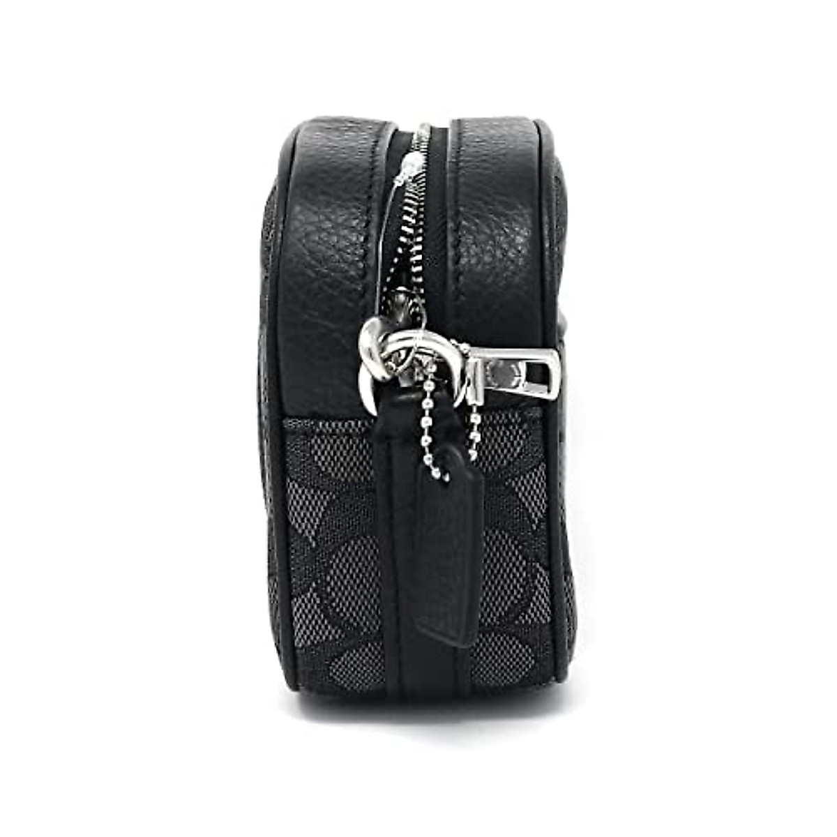Coach Women's Mini Dempsey Camera Bag In Signature Jacquard With Stripe And Coach Patch (Silver/Black Smoke Black Multi)