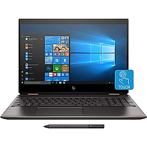 2019 HP Spectre x360 15t Touch 4K IPS AMOLED GTX 1650 with 6 core(9th Gen Intel i7 9750H, 1TB SSD, 16GB, 2-in-1, 3 Years McAfee Internet Security, Windows 10 PRO Upgrade, HP Warranty) Dark Ash