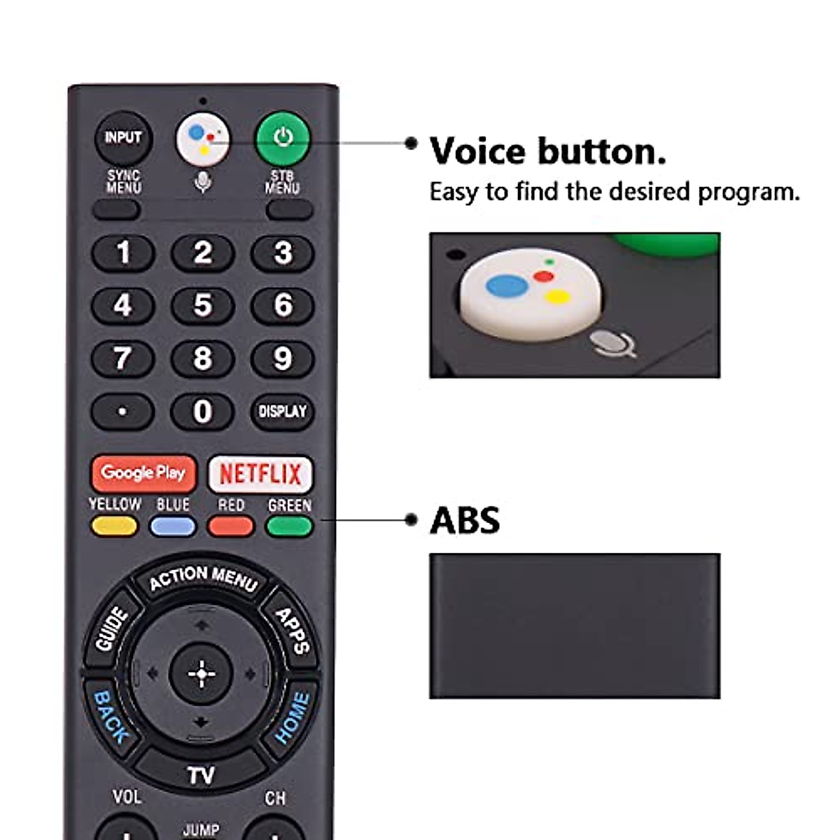 RMF-TX300U 149331811 Voice Remote Control Replaces for Sony Smart TV RMF-TX200U RMF-TX201U KD-49XE8004 KD-65XE8505 KD-75XE9005 KDL-75W850C XBR-43X800E XBR-49X800E XBR-55X800E XBR-65X850E XBR-65X930D