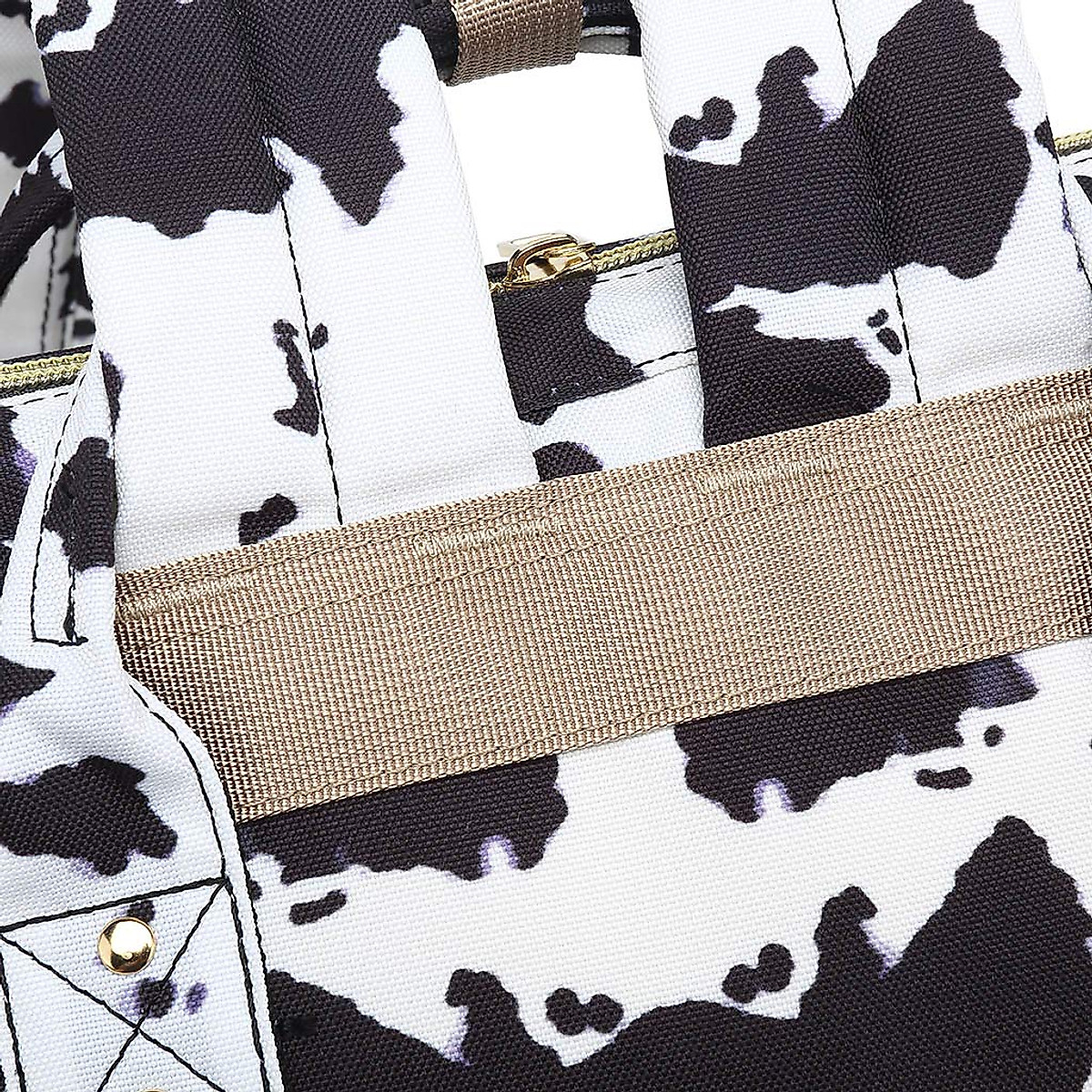 Ruzida Cow Spots Print Diaper Bag Backpack Maternity Baby Changing Bag Large Capacity Backpacks