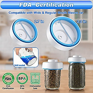 Dreyoo Jar Sealer and Accessory Hose Compatible with Foodsaver Vacuum Sealer, Vacuum Sealer Kit for Wide and Regular Mouth Canning Jars, with a Manual Portable Vacuum Pump and a Bottle Opener