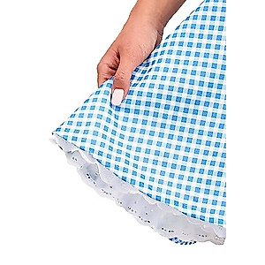 Rubie's womens Wizard of Oz Adult Dorothy Dress and Hair Bows Costume, Blue/White, Teen US