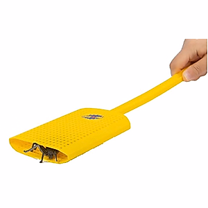 Swat-N-Scoop, Heavy Duty Fly Swatter and Spider Catcher and Release. Insect Fly Catchers for Inside Home. House Fly Swatter or Humane Bug Catcher with Built in Insect Scoop. (3pk, Yellow)