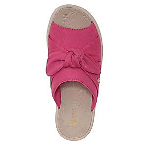 BZees Womens Smile Slide Sandal, Pink, 7.5 US