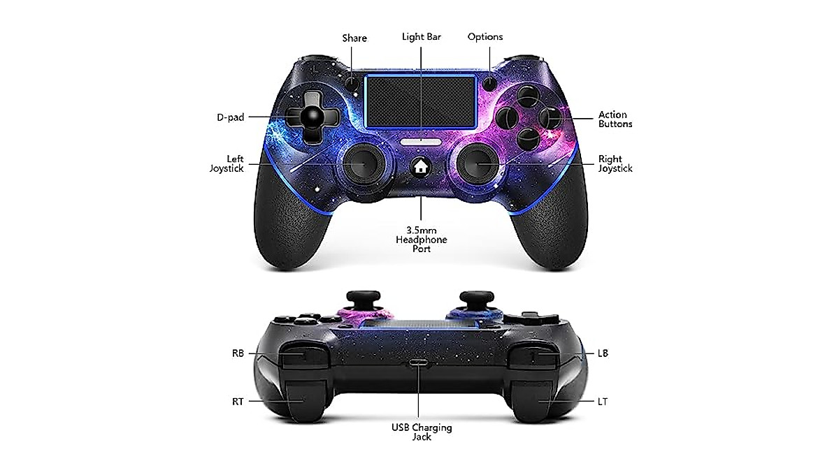 Starry Sky PS4 Controller - AceGamer Custom Design