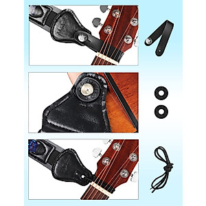 Mr.Power Guitar Strap 36.6in - 65in with 3 Pick Holders for Electric/Acoustic (Nylon Strap with Accessories)