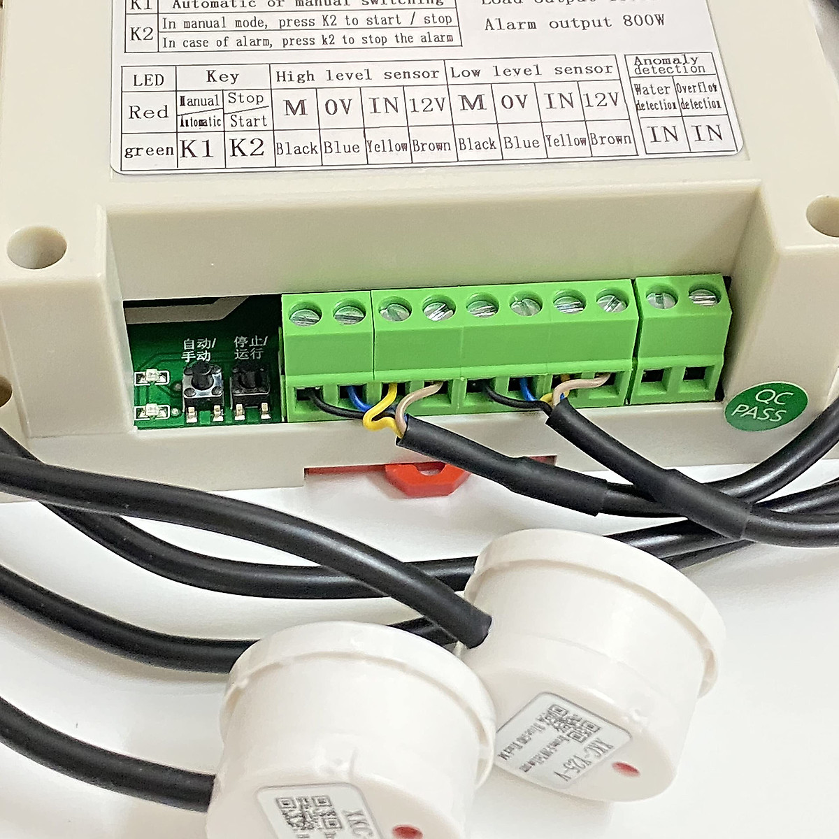 Taidacent Automatic Water Level Controller Water Pump Controller Water Tank Automatic Filling System Either to Fill or Empty a Tank Two Non Contact Water Tank Water Level Sensors 1 Meter Cable