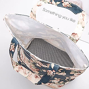 Kwang Min Floral Penoy Beach Shower Mesh Caddy Toiletry,Air Dry,Water Proof Fabric,Light,Easy to Clean,Ideal Gift Organizer for Water Toys,Marina Shower,Grocery Seafood Carrier (Navy Penoy), Medium