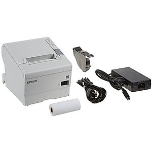 Epson C31CA85014 TM-T88V Direct Thermal Receipt Printer Serial Plus USB ECW, Monochrome, 5.8" Height x 5.7" Width x 7.7" Depth