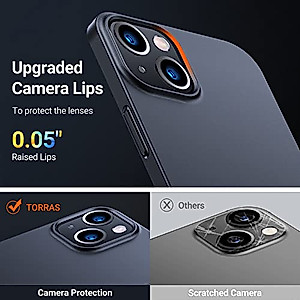 TORRAS Slim Fit for iPhone 13 Mini Case, Ultra-Thin Velvety Touch Secure Grip Case for iPhone 13 Mini Case Scratch-Resistant Slim Hard Plastic iPhone Mini 13 Case Protection Cover,Matte Black