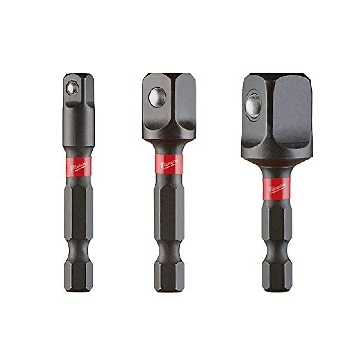 Milwaukee 48-32-5033 Power Drill Bit Extensions Shockwave Socket Adapter Set, 1/4", 3 Pack